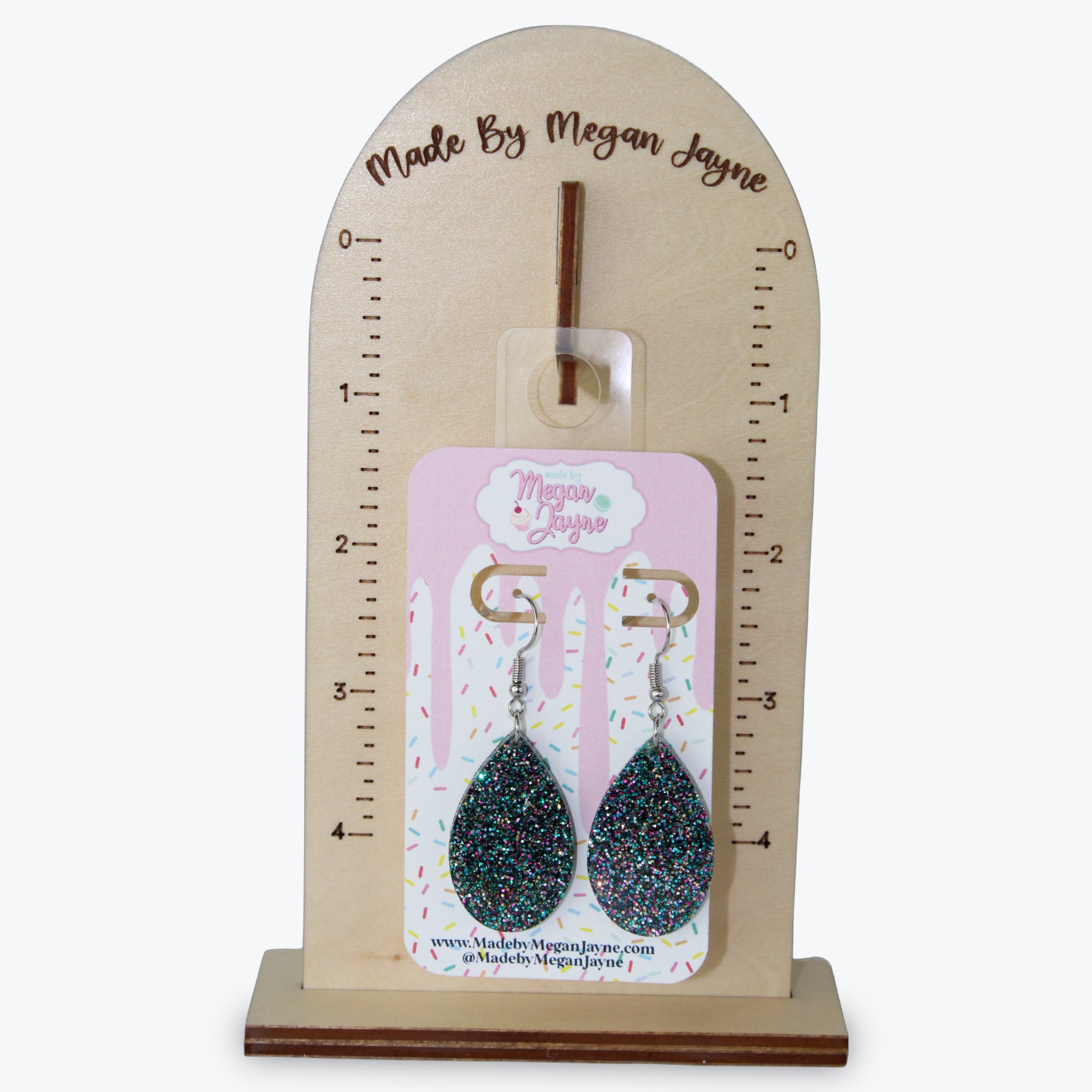 Dark Grey Glitter Teardrops | Made By Megan Jayne Bake Shop